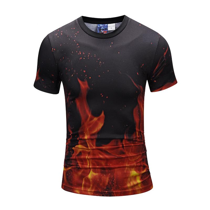 Red Fire Flame Print T-Shirt - T-Shirts - All Over Print Apparel Red Fire Flame Print T-Shirt - T-Shirts - All Over Print Apparel